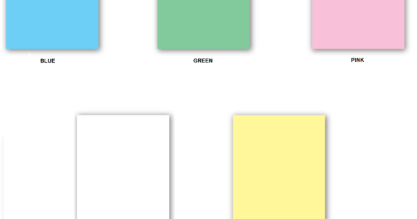 CHART PAPER BLUE/WHITE/GREEN/YELLOW